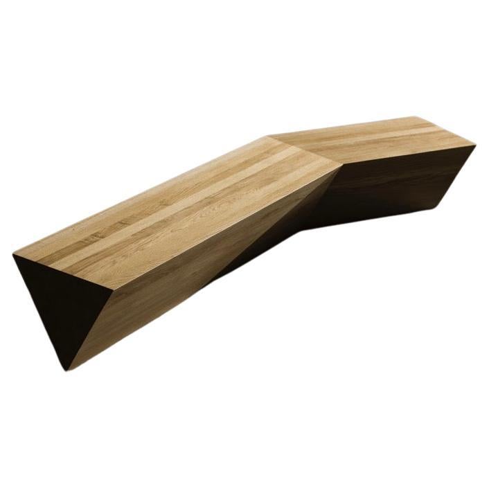 Contemporary solid oak Beam 2 Coffee Table or bench by Casimir For Sale at 1stDibs