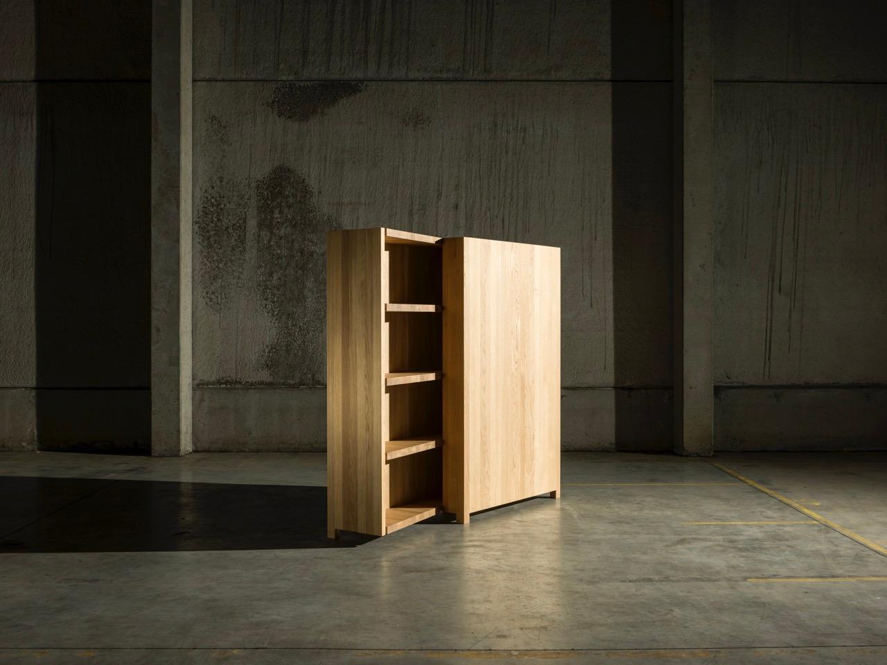 Contemporary solid oak rack cabinet 2 by Casimir For Sale at 1stDibs
