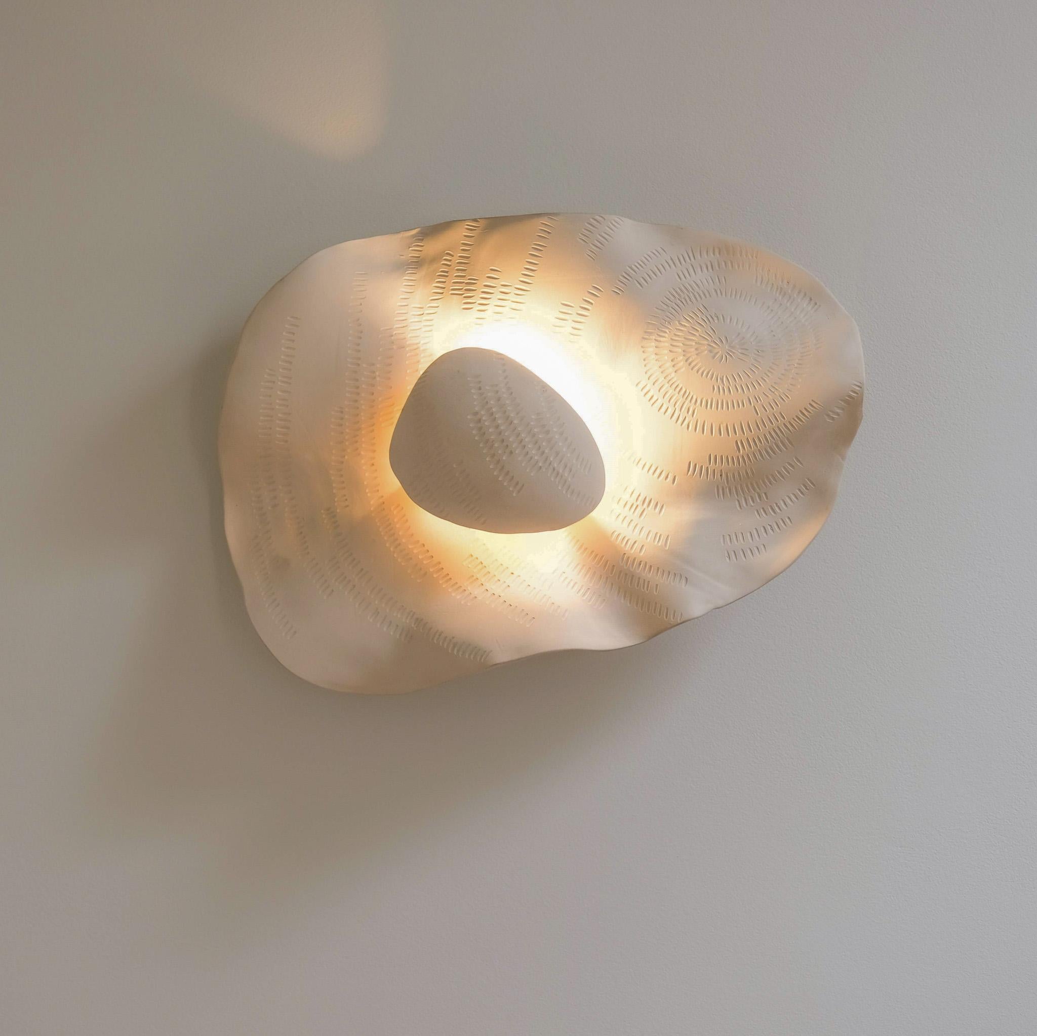 Contemporary South African Eclipse Sconce Bone Dimmable For Sale at 1stDibs