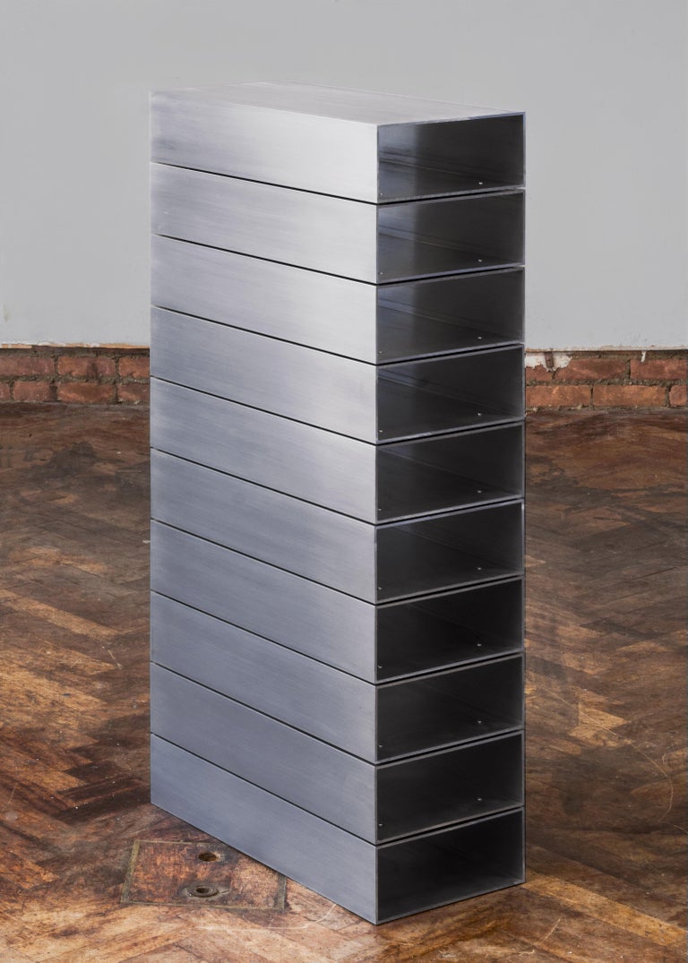 Stack Shelf in Brushed Aluminium by Johan Viladrich For Sale at 1stDibs ...