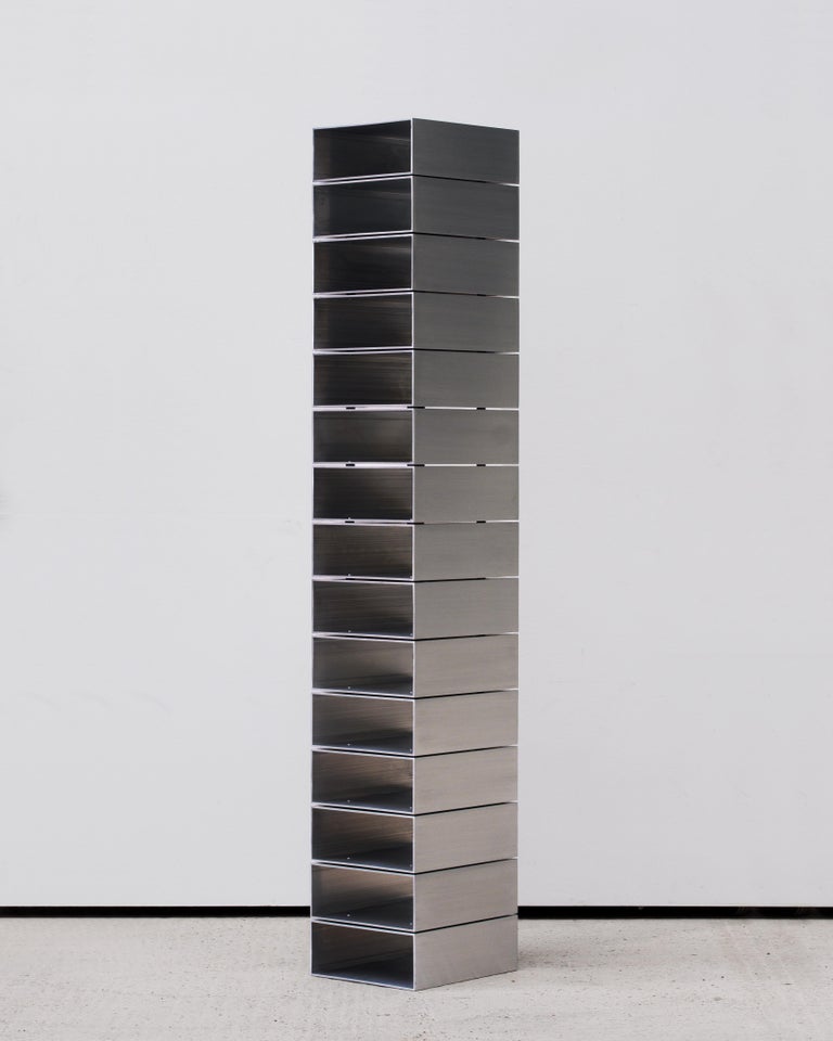 Stack Shelf in Brushed Aluminium by Johan Viladrich For Sale at 1stDibs ...