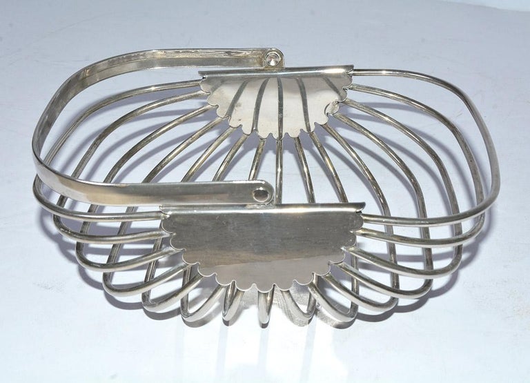 Contemporary Stainless Steel Basket at 1stDibs