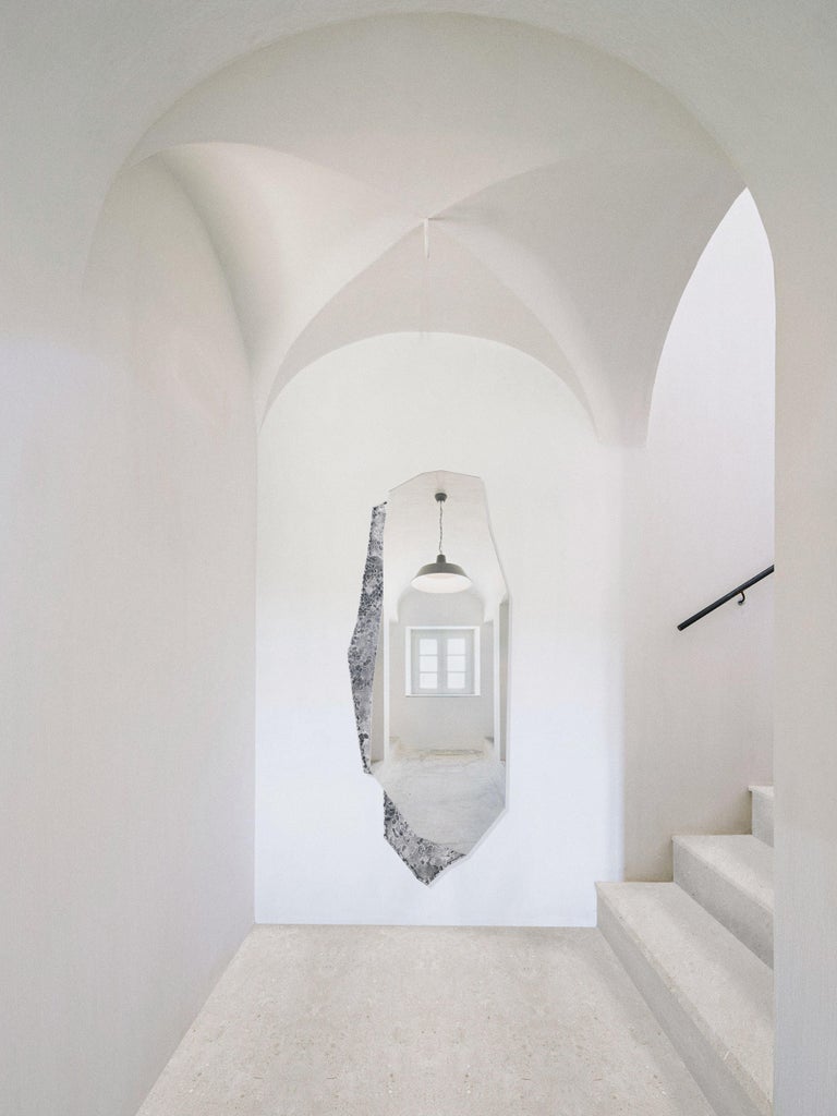 Contemporary Steel and silver Fragment Mirror by Roches and Frères For ...