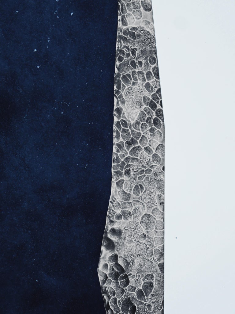 Contemporary Steel and silver Fragment Mirror by Roches and Frères For ...