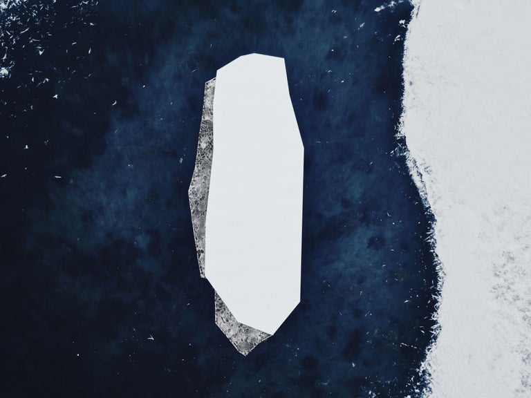 Contemporary Steel and silver Fragment Mirror by Roches and Frères For ...