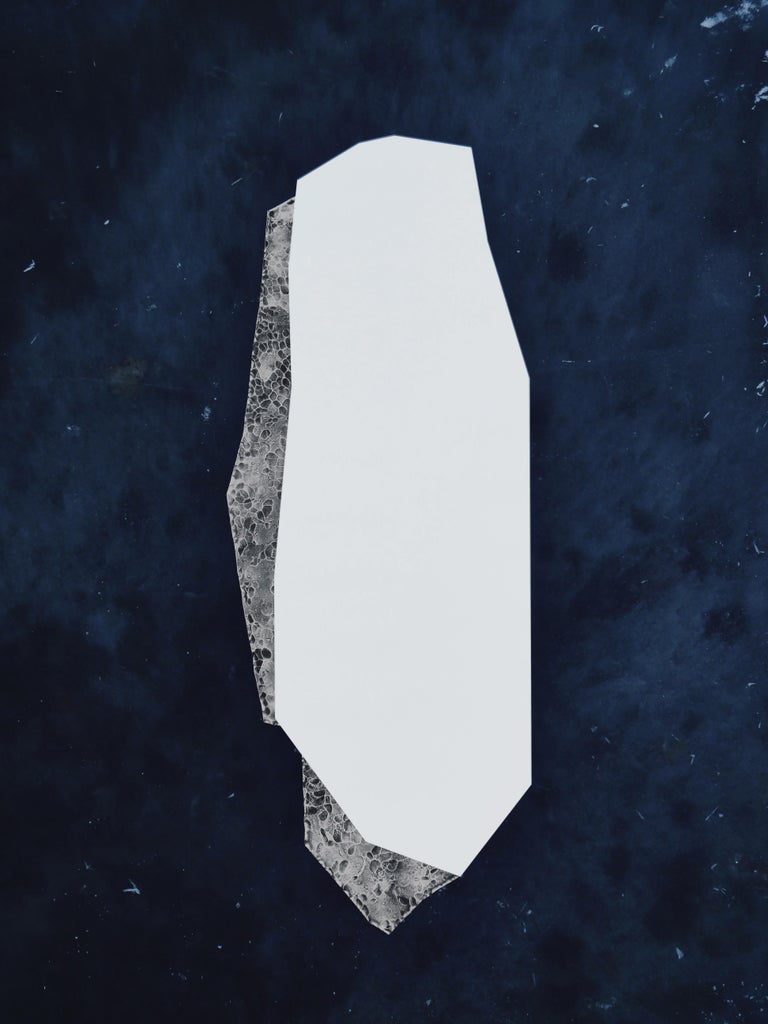 Contemporary Steel and silver Fragment Mirror by Roches and Frères For ...