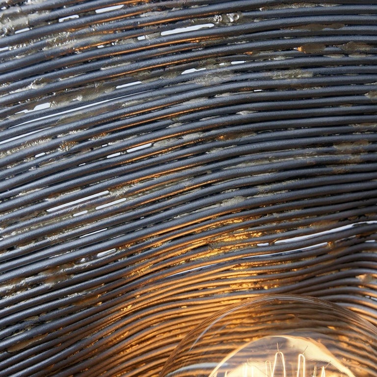 Contemporary Steel and Brass Table Lamp - Wrap Light by Johannes Hemann ...