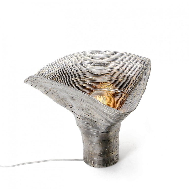 Contemporary Steel and Brass Table Lamp - Wrap Light by Johannes Hemann ...