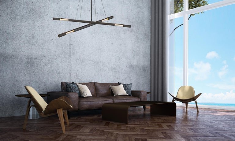 Daikon Studio / Kros Stilk Chandelier / Minimal Modern Brass Black ...