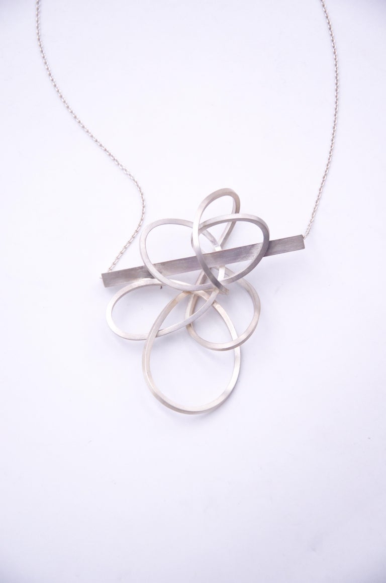 Contemporary Sterling Silver Necklace For Sale at 1stDibs