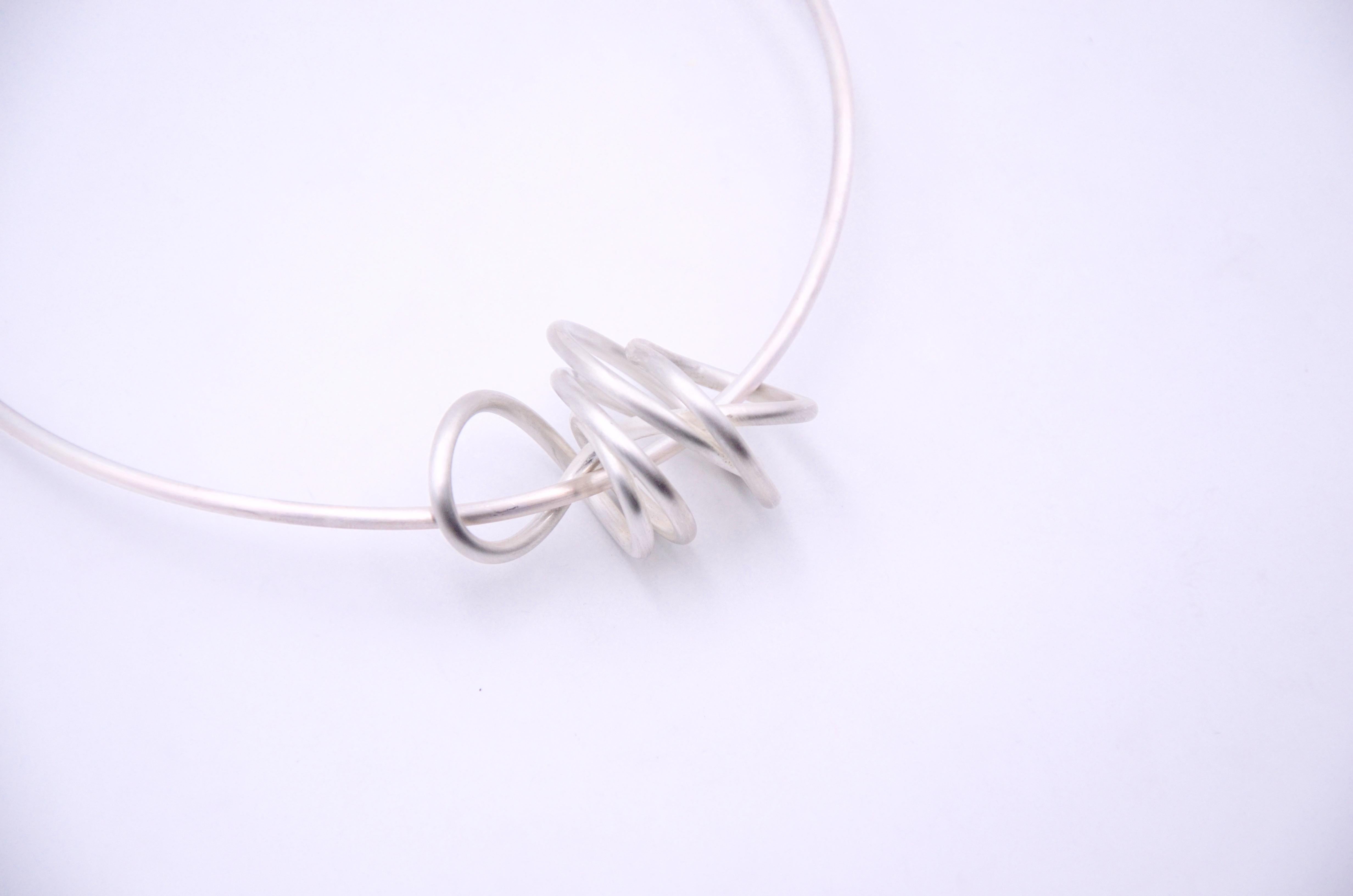 Contemporary Sterling Silver Necklace For Sale at 1stDibs