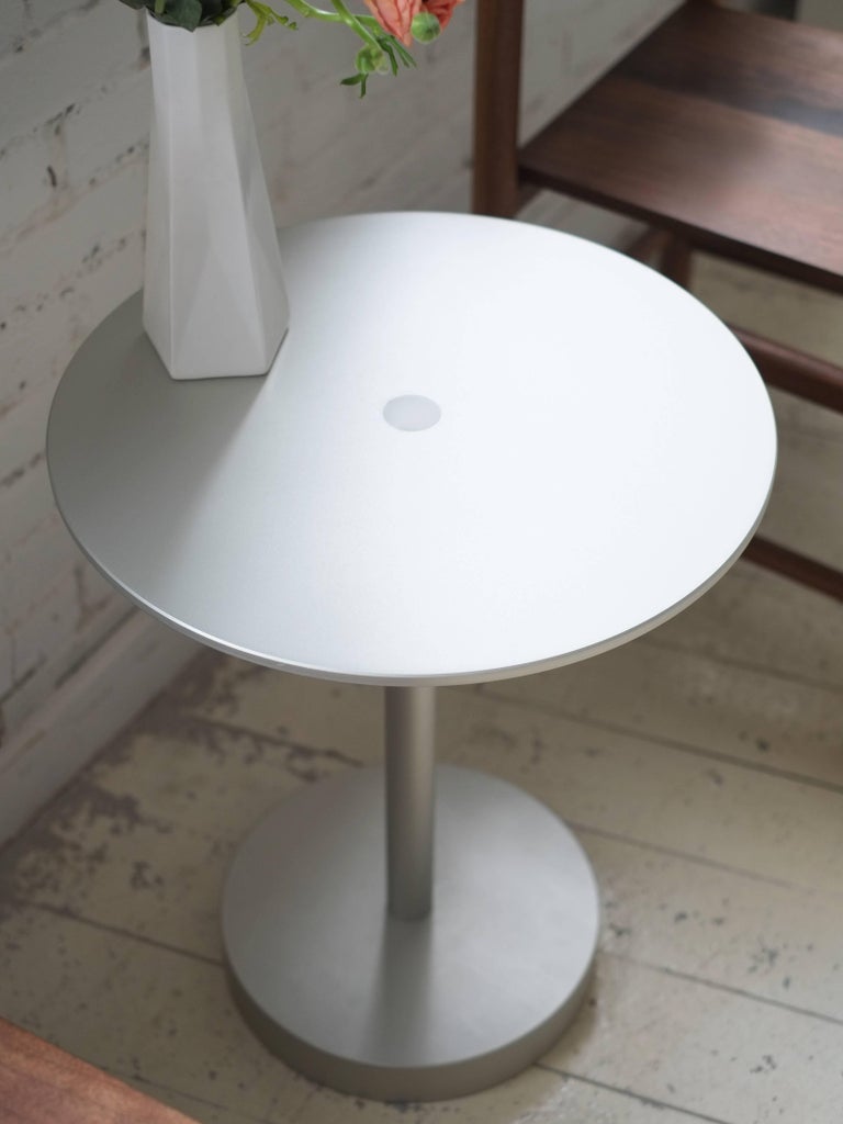 Contemporary Strata Side Table in Anodized Aluminum by Fort Standard ...