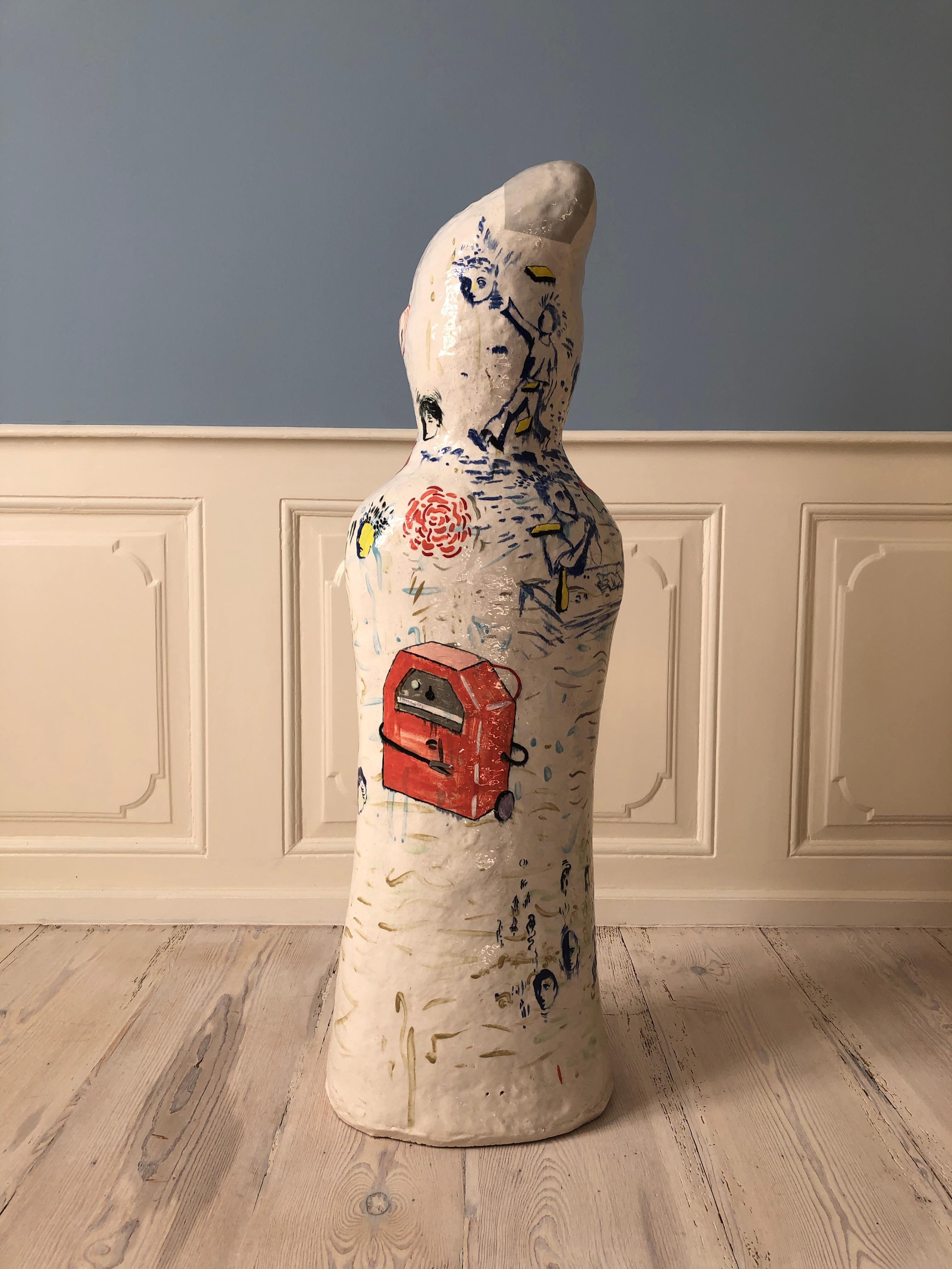 Contemporary Suijin Chung Sculpture in Porcelain with Art Decor, Korea ...