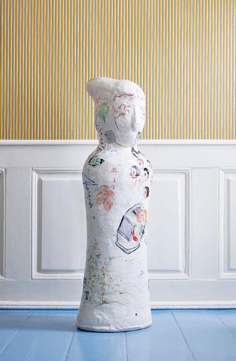 Contemporary Suijin Chung Sculpture in Porcelain with Decorations ...