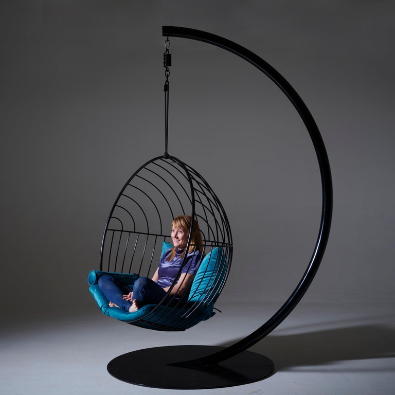 Contemporary Suspended Bubble Chair with Half-Circle Stand For Sale at ...