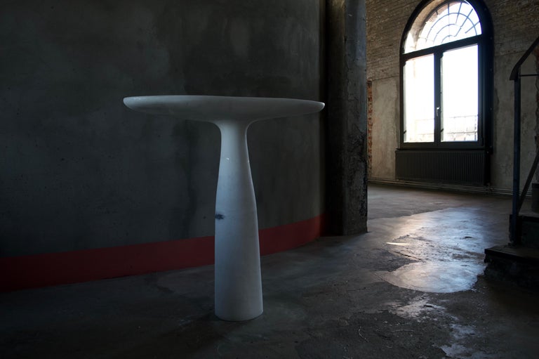 Contemporary, Sustainable White Marbled Salt Console by Roxane Lahidji ...