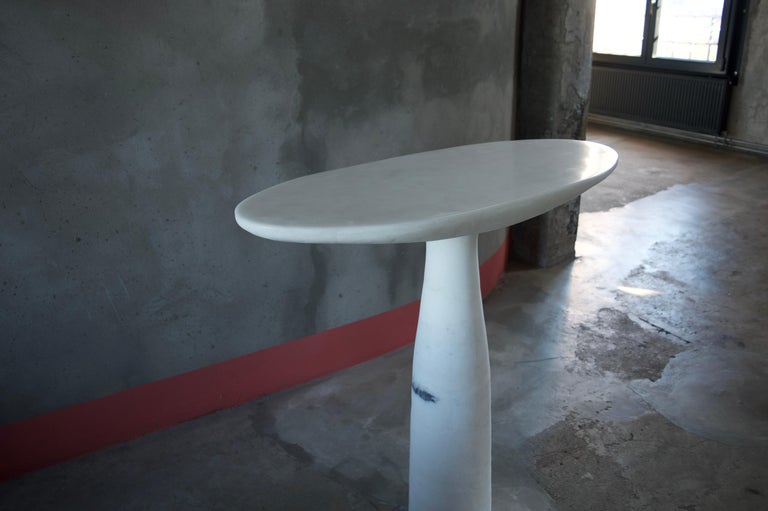 Contemporary, Sustainable White Marbled Salt Console by Roxane Lahidji ...
