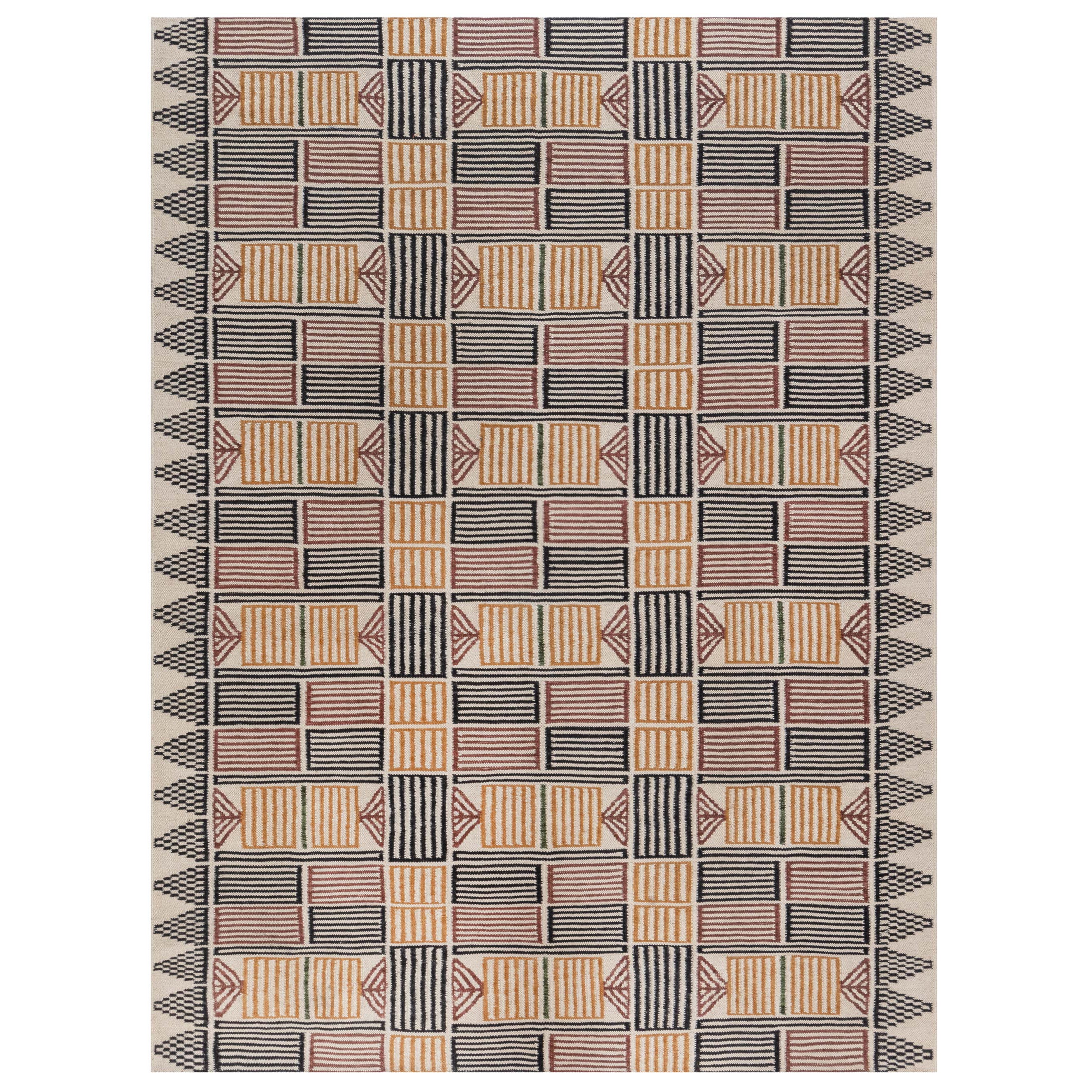 High-Quality Swedish Design Flat-Weave Wool Rug by Doris Leslie Blau ...