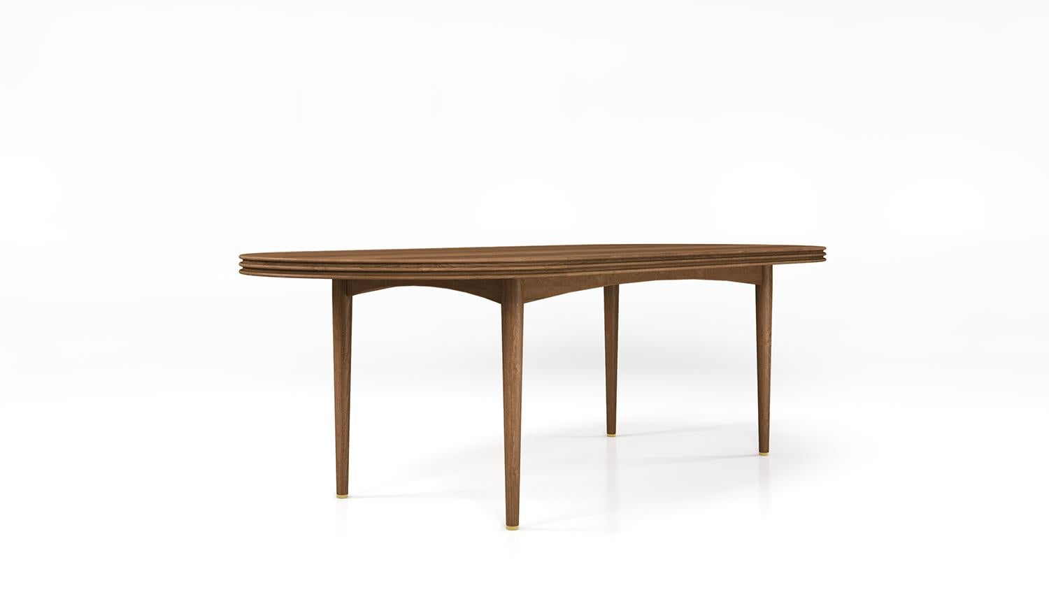 Contemporary Table 'Groove' by DK3, 200cm, Oak, More Wood Finishes For ...
