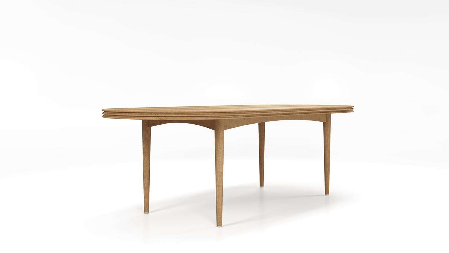 Contemporary Table 'Groove' by DK3, 270cm, Walnut, More Wood Finishes ...