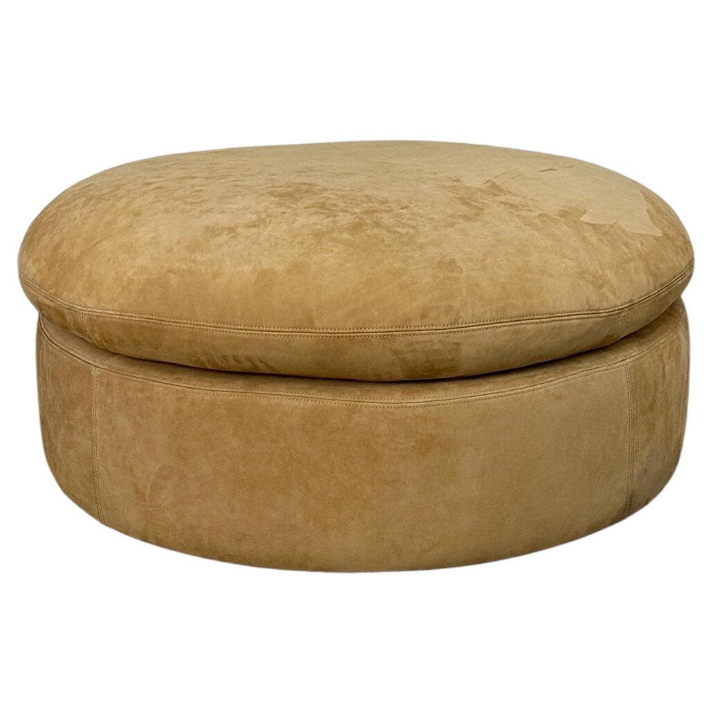 Contemporary Tan Leather Ottoman For Sale at 1stDibs