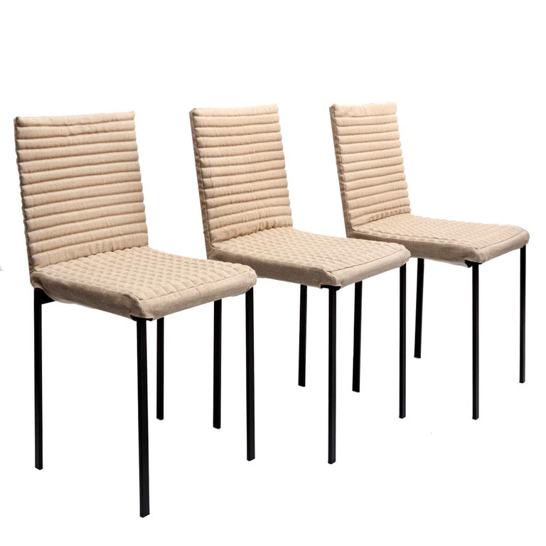 Contemporary Tanit Soft Chair with Beige Linen Cover For Sale at 1stDibs