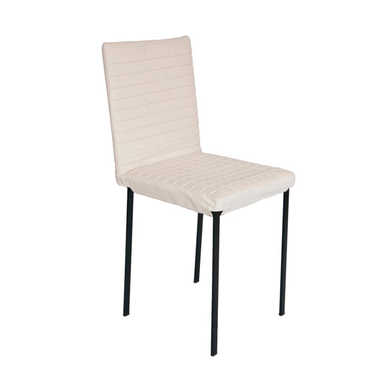 Contemporary Tanit Soft Chair with White Linen Cover For Sale at ...