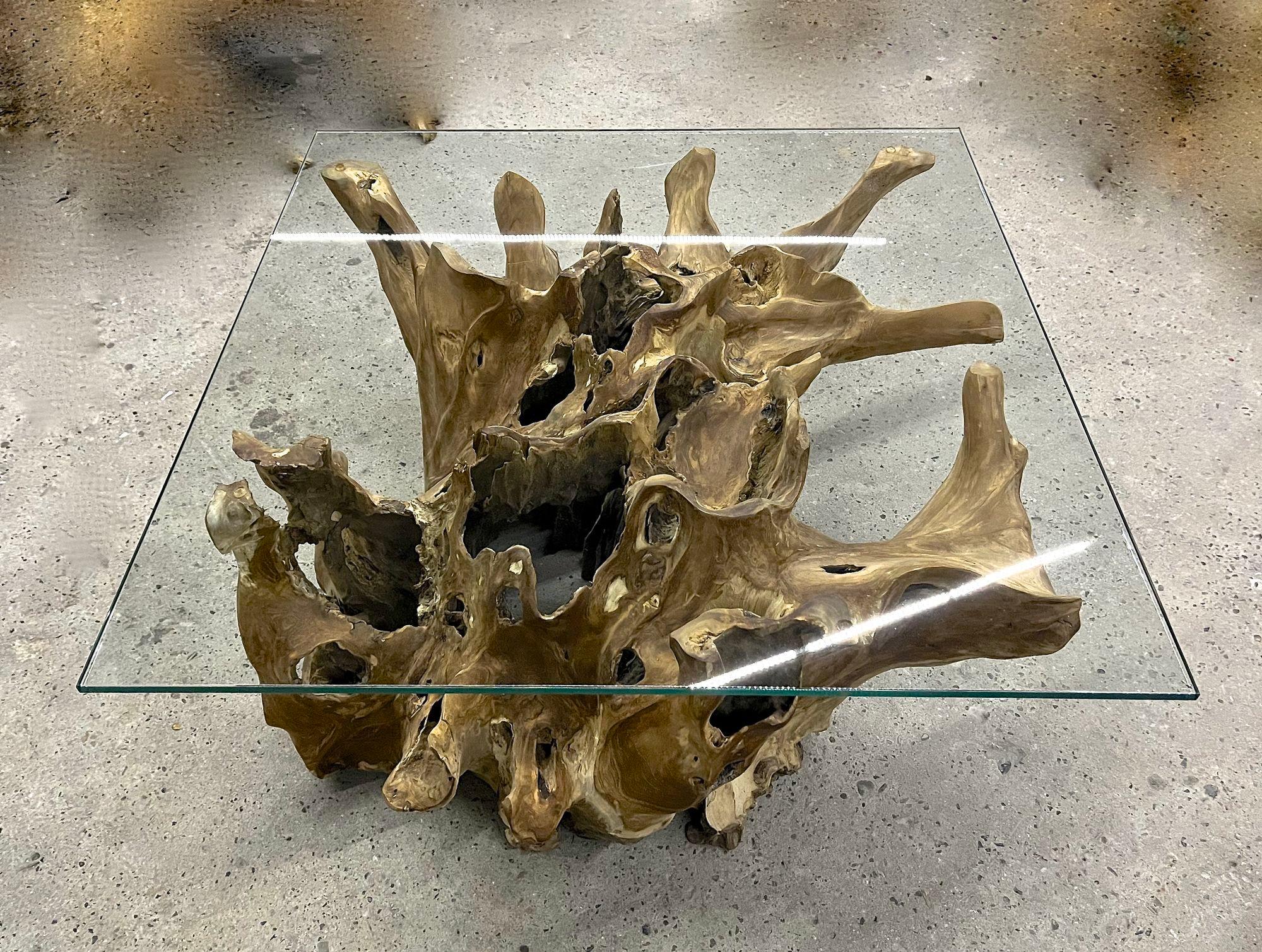 Contemporary Teak Root Sofa Table/ Coffee Table - Modern Organic, IDN ...