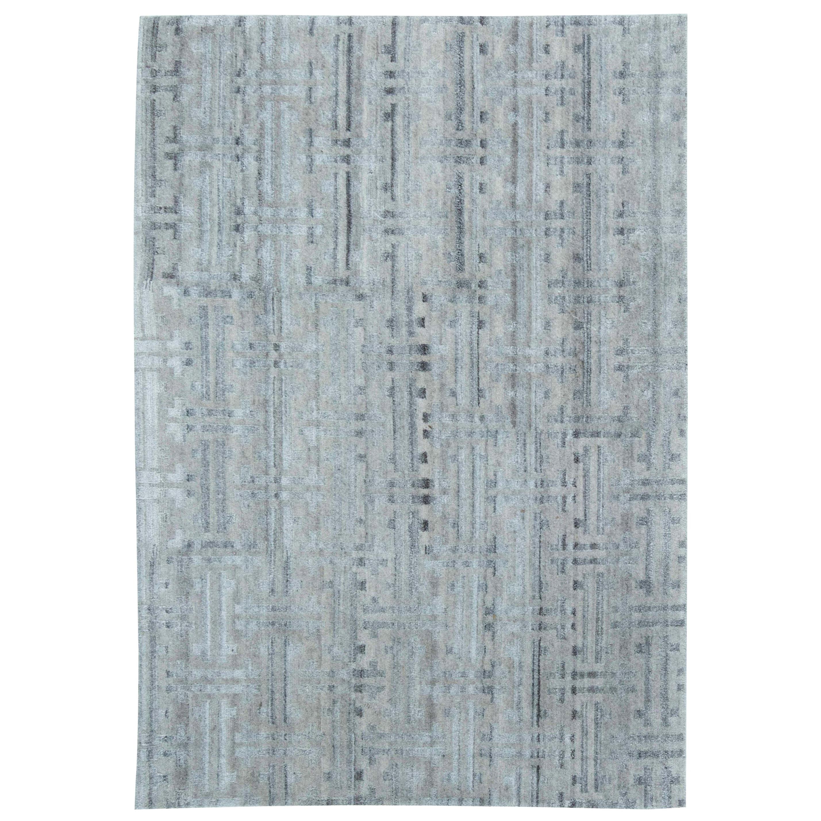 Round Lavender Hand Knotted Mohair Rug by Doris Leslie Blau For Sale at ...