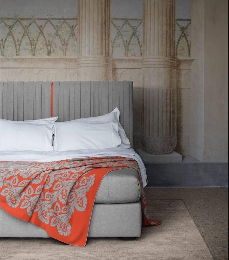 Contemporary Bed, Pure Cashmere, Handmade in Italy, Customizable For ...