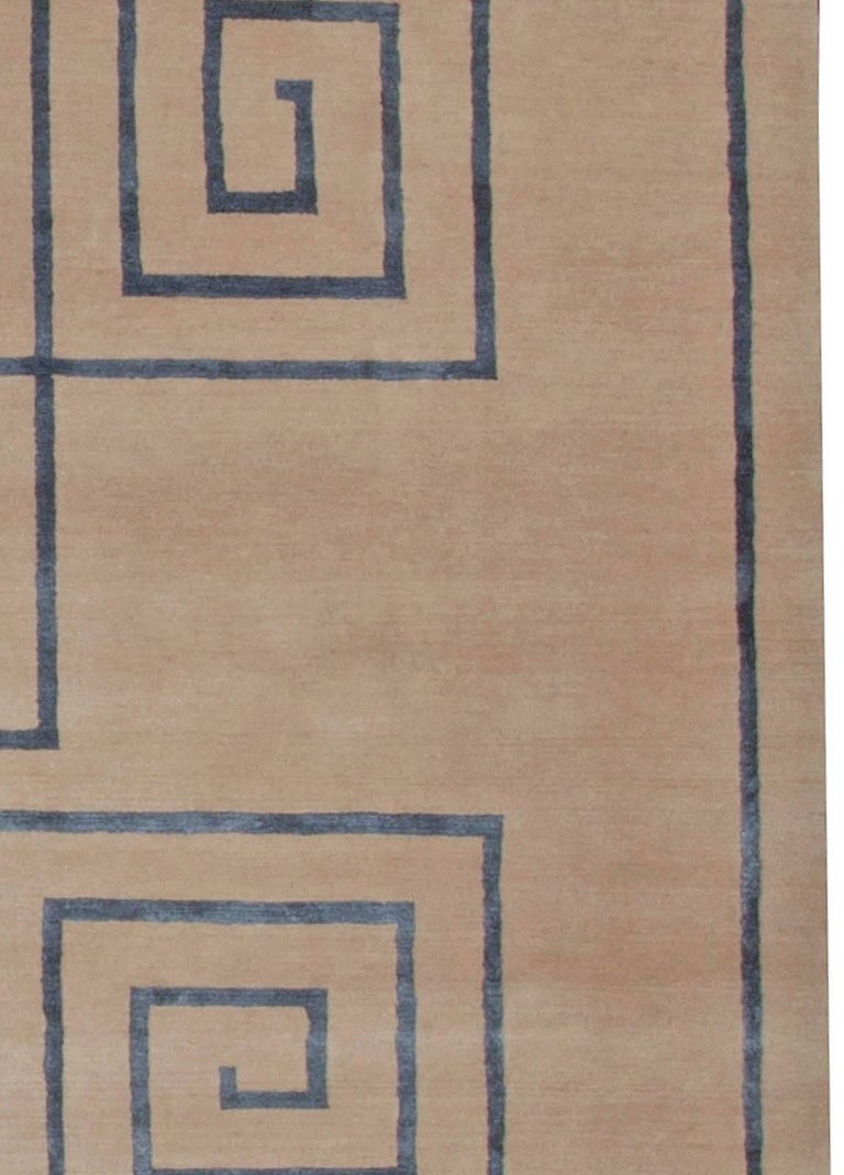 Contemporary Tibetan 'Greek Key' Handmade Wool Rug by Doris Leslie Blau ...
