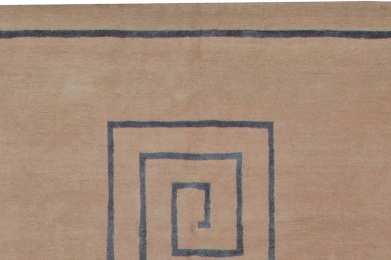 Contemporary Tibetan 'Greek Key' Handmade Wool Rug by Doris Leslie Blau ...