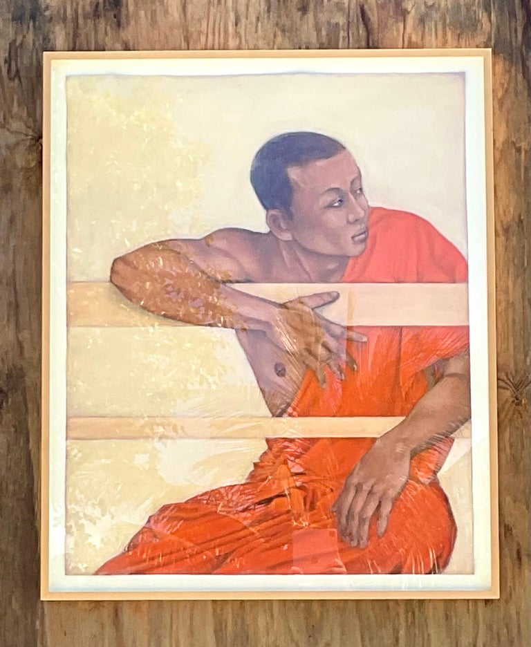 Contemporary Timothy Lovejoy Original Pastel of Young Buddha at 1stDibs