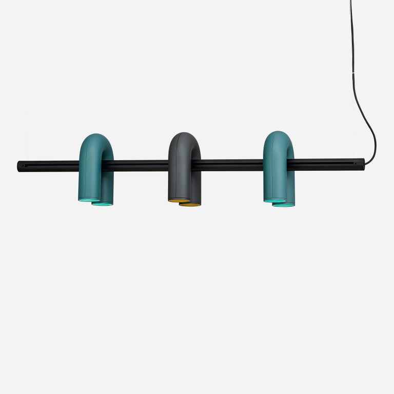 Contemporary Track Lights 'Cirkus' by AGO Rail + 3 grey spotlights For ...