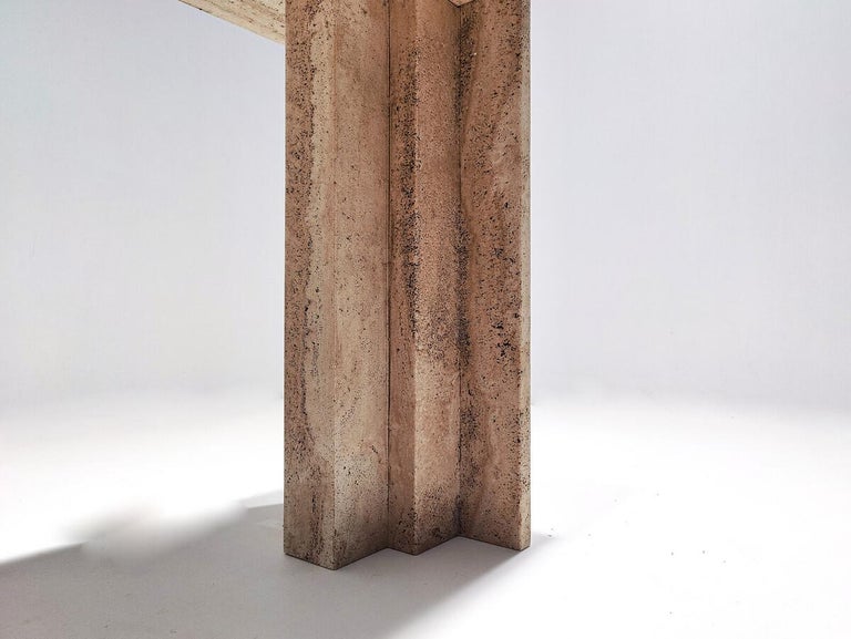 Contemporary Travertine Console, Italy For Sale at 1stDibs