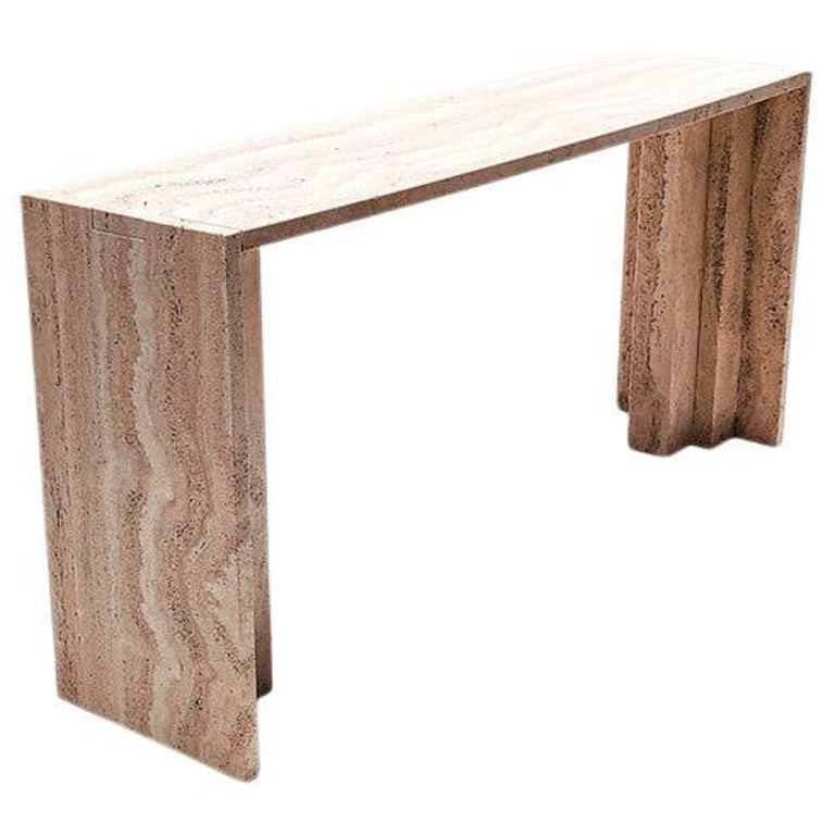 Contemporary Travertine Console, Italy For Sale at 1stDibs