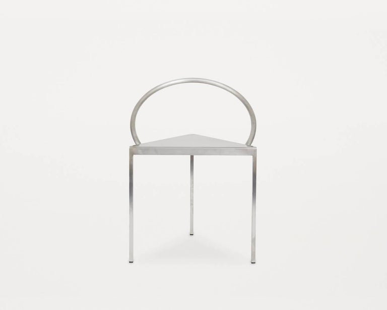 FRAMA Minimal Scandinavian Design Triangolo Sculptural Chair in Steel ...
