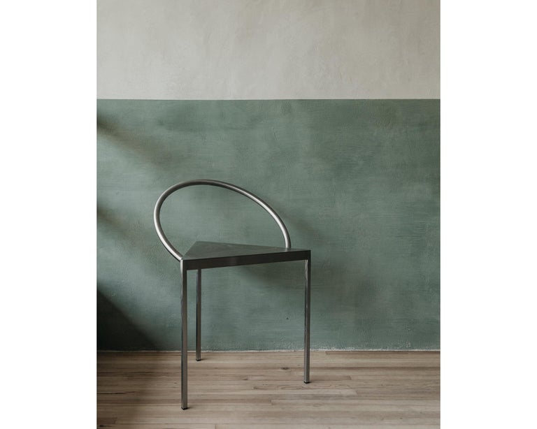 Frama Minimal Scandinavian Design Triangolo Sculptural Chair in Steel ...