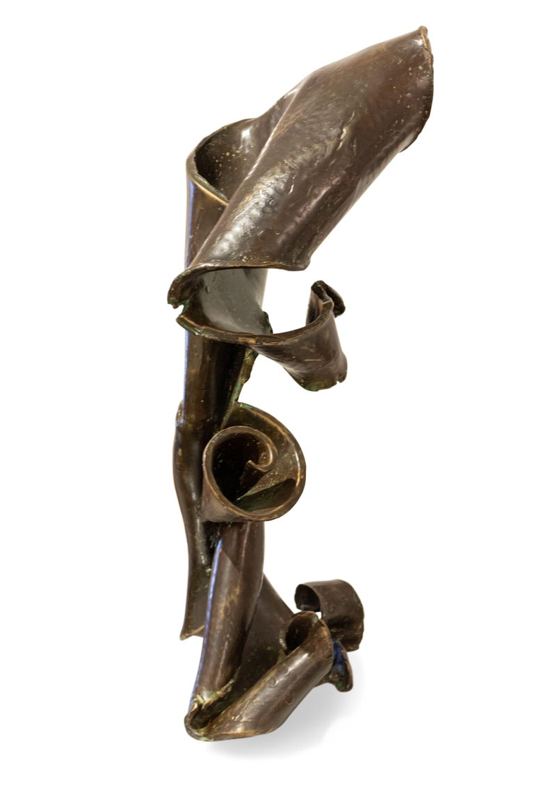 Contemporary Tristan Govignon Abstract Bronze Sculpture on Lucite Base ...