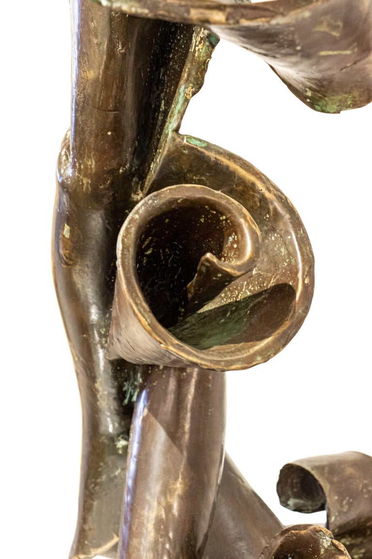 Contemporary Tristan Govignon Abstract Bronze Sculpture on Lucite Base ...