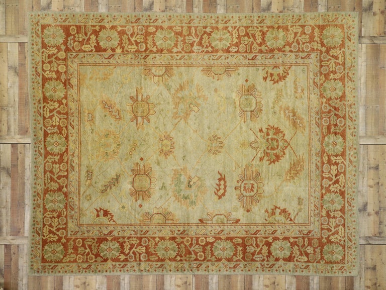 New Contemporary Turkish Oushak Area Rug with Spanish Colonial Style ...