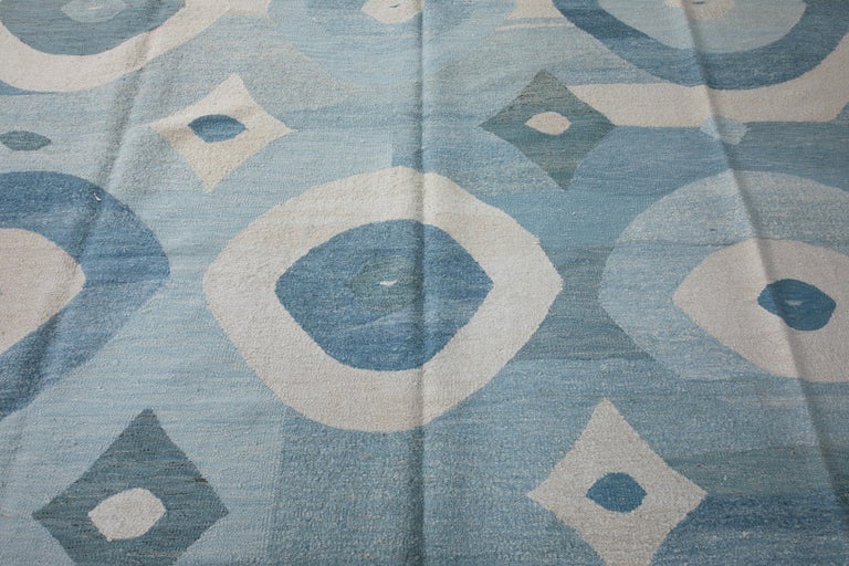 Contemporary Turkısh Kilim Made from Recycled Hemp and Wool For Sale at ...