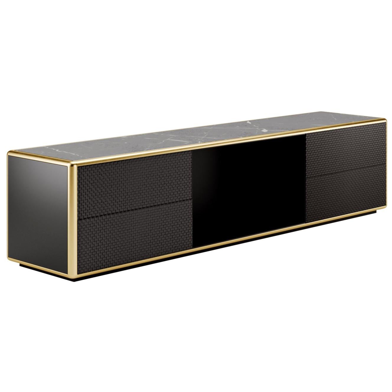 Dining Sideboard Contemporary by Fabio Arcaini Velvet Leather For Sale ...