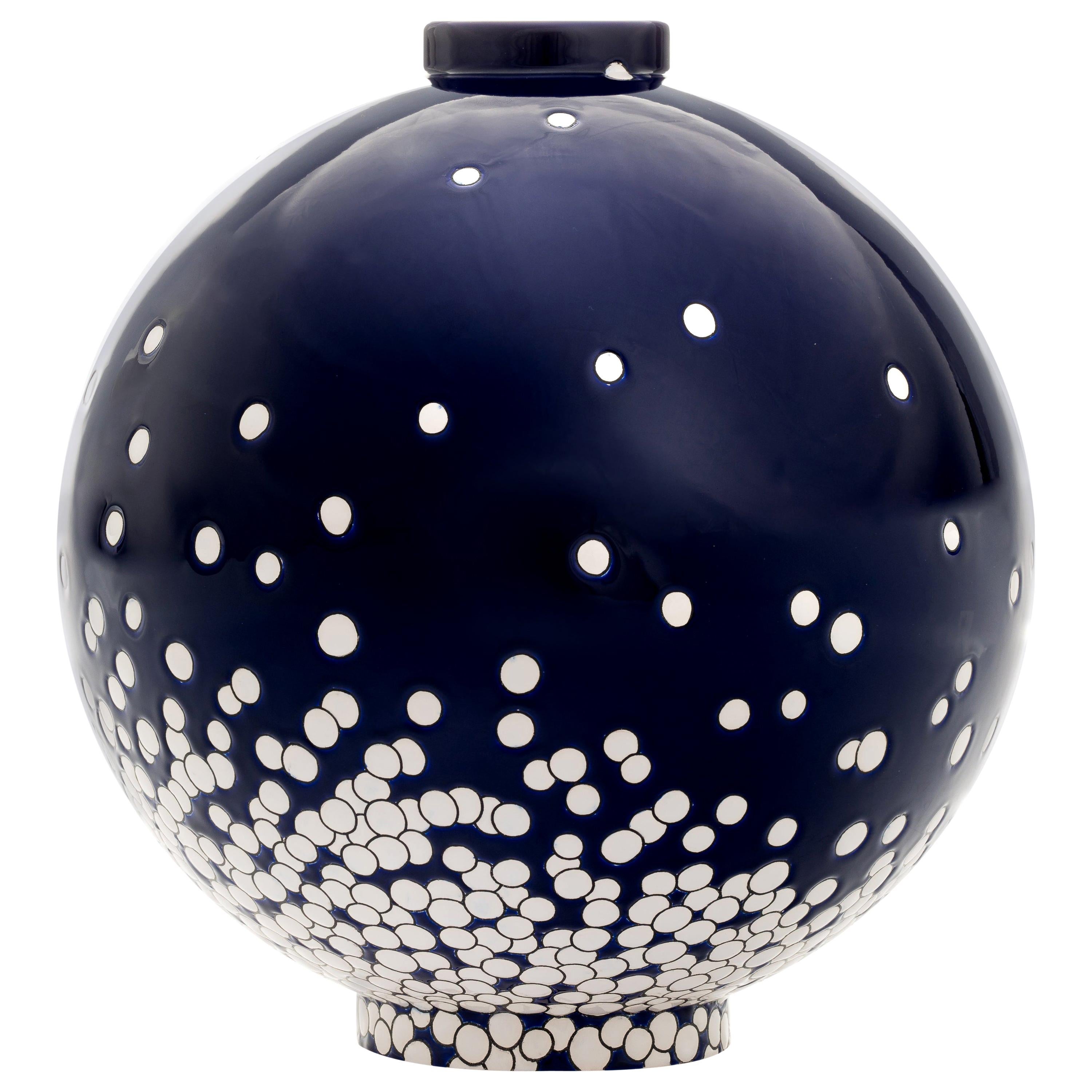 Longwy Pottery Vase, Signed For Sale at 1stDibs