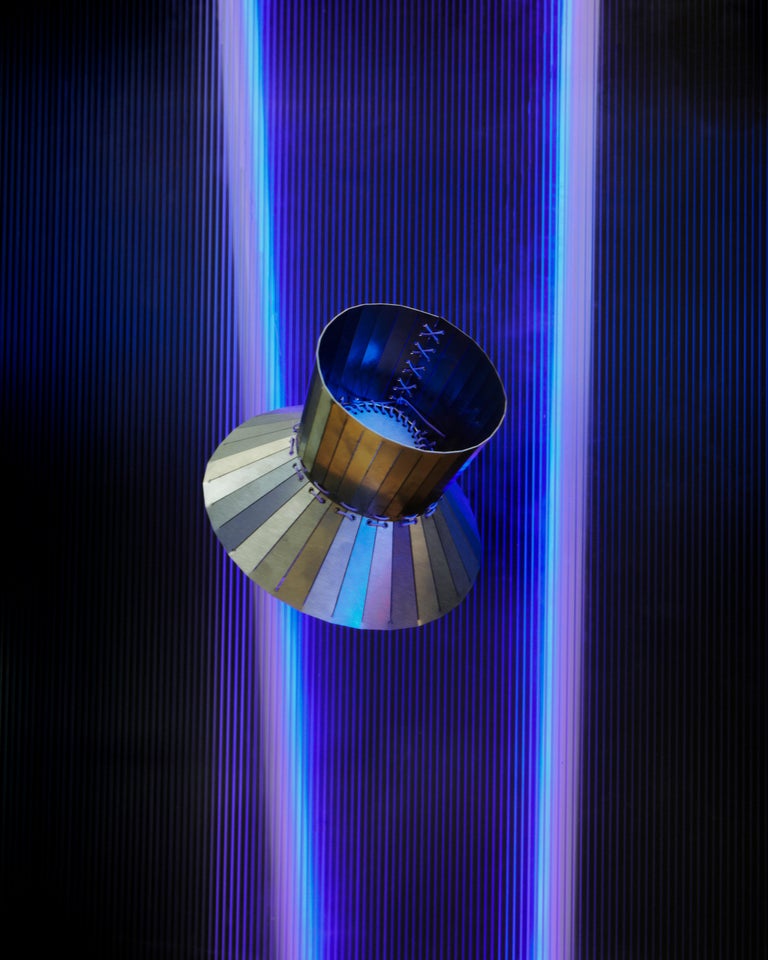 Contemporary Vase in Stainless Steel Design Piece For Sale at 1stDibs