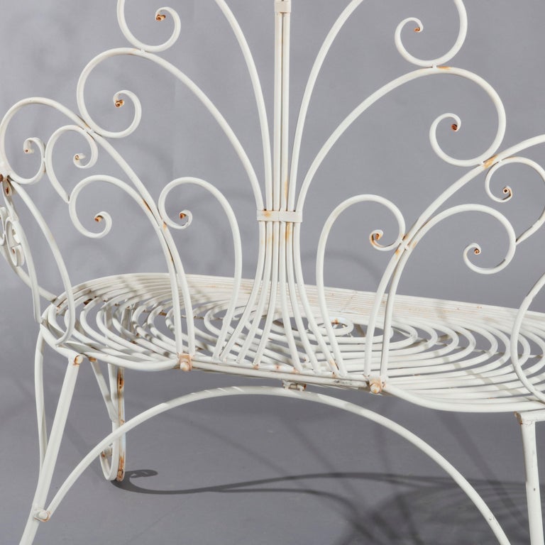 Contemporary Victorian Style High Wire Form Garden Bench, 20th Century ...