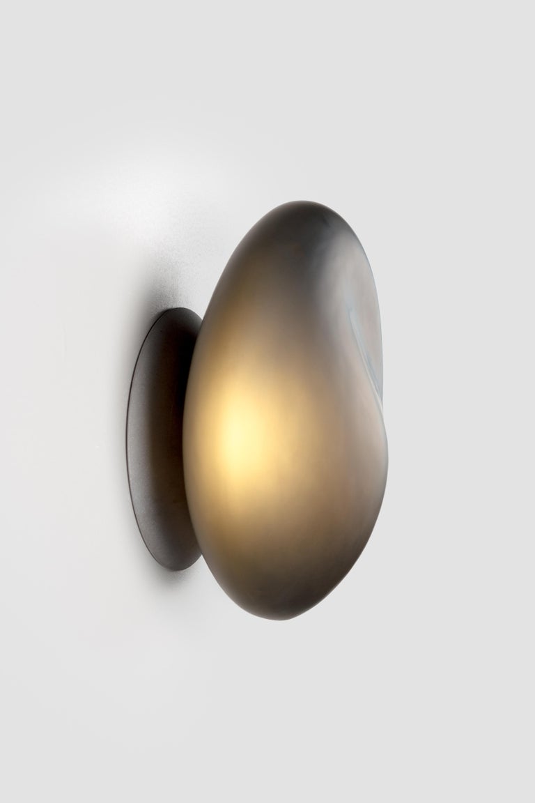 Contemporary Wall Lamp 'Pebble' by Andlight, Shape D, Slate For Sale at ...