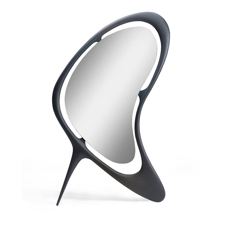Contemporary Wall Mirror with Swirly Curves For Sale at 1stDibs