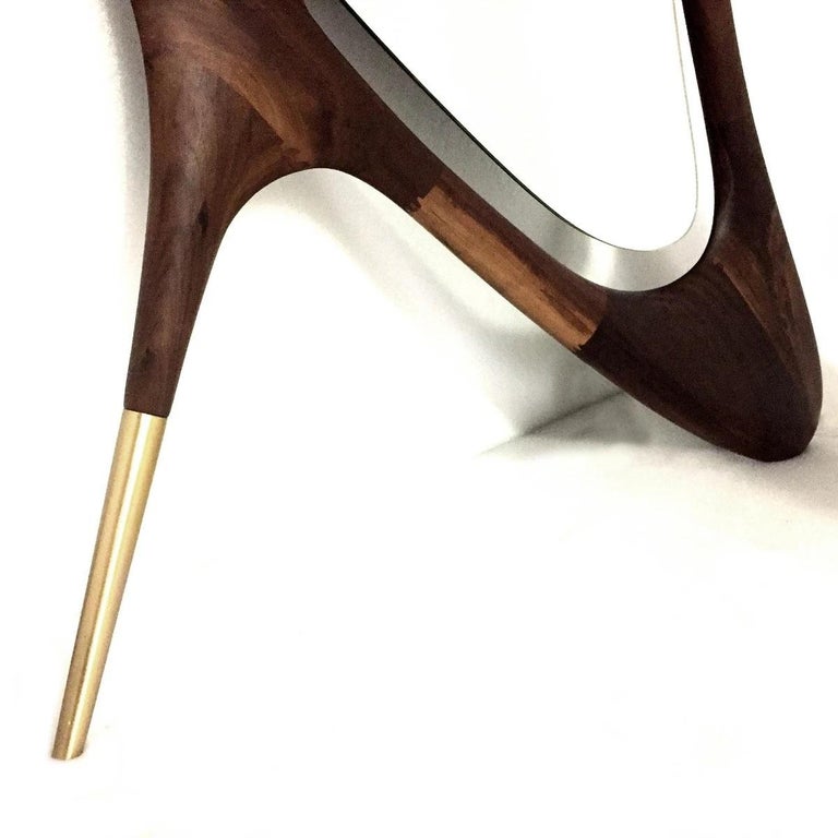 Contemporary Wall Mirror with Swirly Curves For Sale at 1stDibs