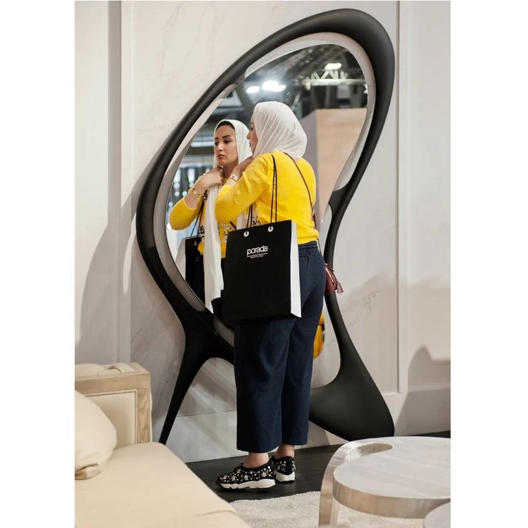 Contemporary Wall Mirror with Swirly Curves For Sale at 1stDibs